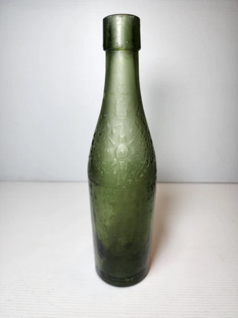 ANTIQUE GREEN BEER BOTTLE 13 oz JOHNSON LIVERPOOL COMPASS TRADE MARK ...
