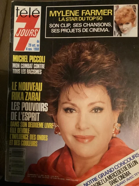 TÉLÉ 7 JOURS 1483 29/10/1988 Rika Zaraï, Mylène Farmer 23/2397 EUR 15,00 - PicClick IT