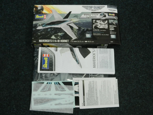 REVELL TOP GUN Tomcat F/A18 F18 Maverick Model Plane Easy Click Kit ...