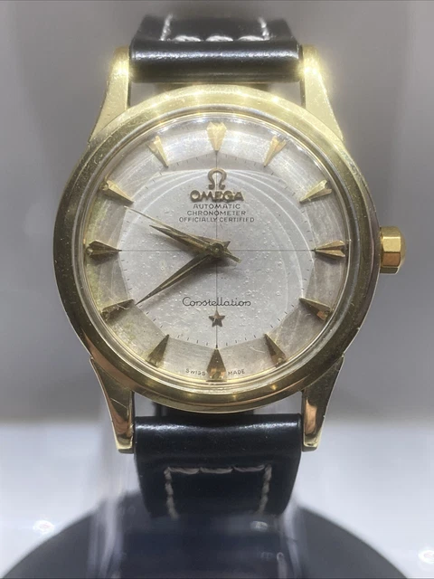 MEN'S VINTAGE AUTOMATIC Wind Gold Capped Omega Pie Pan Constellation ...