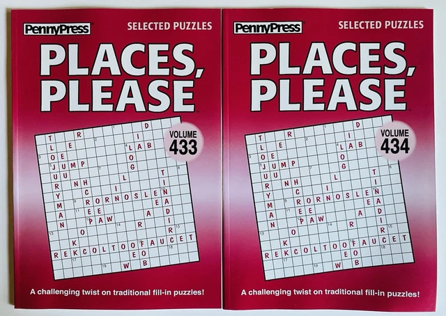 LOT OF 2 PLACES PLEASE fill In Ins Penny Press Selected Variety Puzzles ...