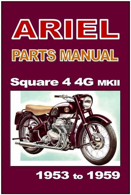 ARIEL PARTS MANUAL 4G Square Four SQ4 MKII 1953 1954 1955 1956 1957 1958 & 1959 £26.03 - PicClick UK