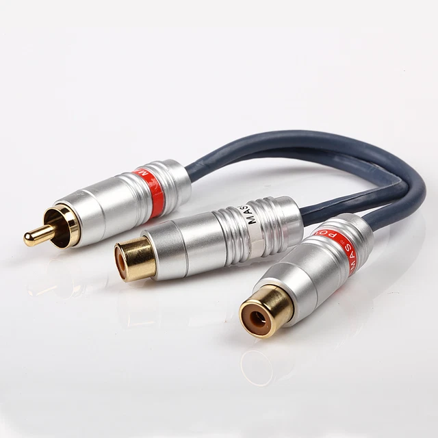 1 RCA MALE To 2 Female Splitter Stereo Audio Y RCA Adapter $7.00 - PicClick
