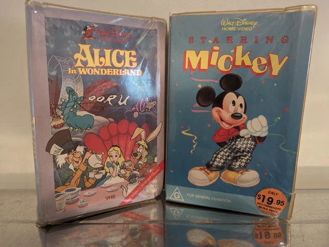 ALICE IN WONDERLAND & Starring Mickey Disney VHS Clamshell $15.00 ...