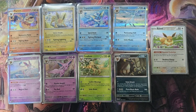POKEMON | SV Prismatic Evolutions Eeveelutions Holo Set x8 PLUS Reverse ...