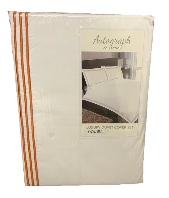 DOUBLE DUVET Set White Poly Cotton Balmoral Copper High Quality Bargain ...