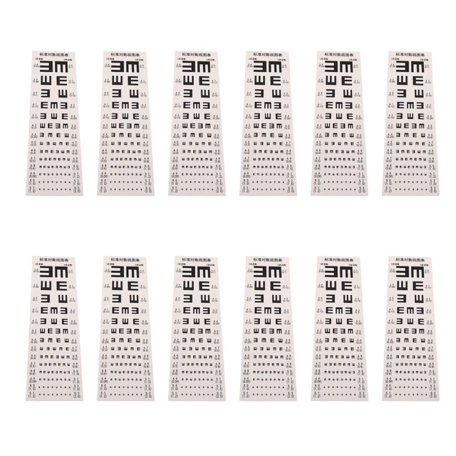 12 PCS EYE Chart Paper Child Miniature Toys Visual Acuity Test £3.99 ...
