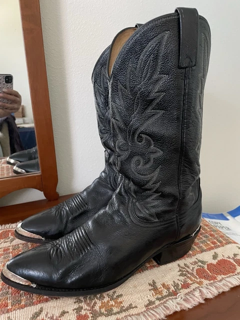 VTG. RARE DAN Post 91097 cowboy boots metal toe & heel leather £104.51 ...
