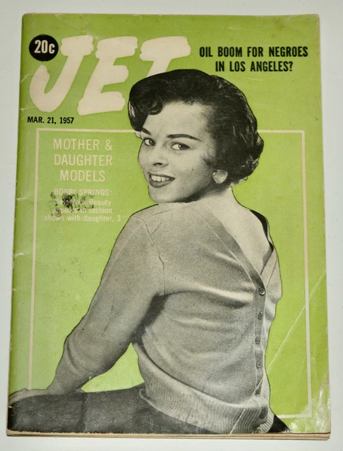 JET MAGAZINE MARCH 1957 model Bobbi Springs cover £74.28 - PicClick UK