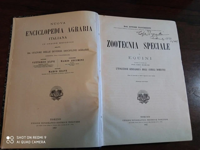 LIBRO: ETTORE MASCHERONI Nuova Enciclopedia Agraria Italiana E ...