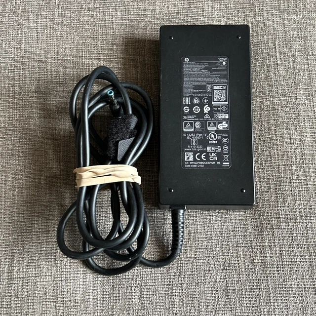 GENUINE HP 120W TPN-CA19 AC Adapter Small Blue Pin £16.13 - PicClick UK
