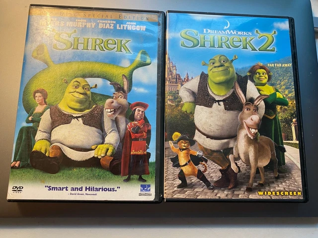 2 DVD LOT Dreamworks Shrek 1 & 2 DVD - Two-Disc Special Edition ...