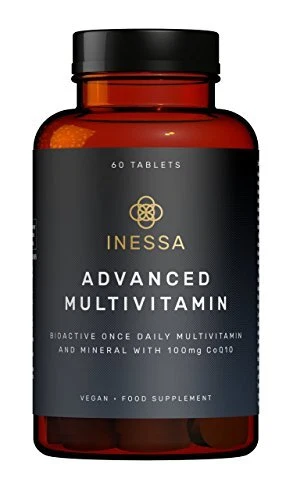 INESSA MULTIVITAMIN WITH CoQ10 100mg, Vitamin D3 2000 IU, K2 100mcg, B ...
