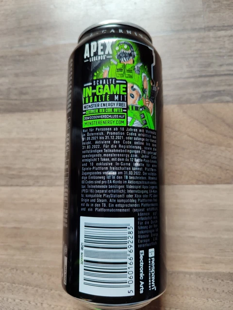 MONSTER APEX LEGENDS Energy Drink lattina piena 500 ml SKU 0521 AG ...
