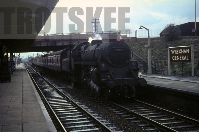 35MM SLIDE BR British Railways Steam Loco 75021 Class BR4 Wrexham ...