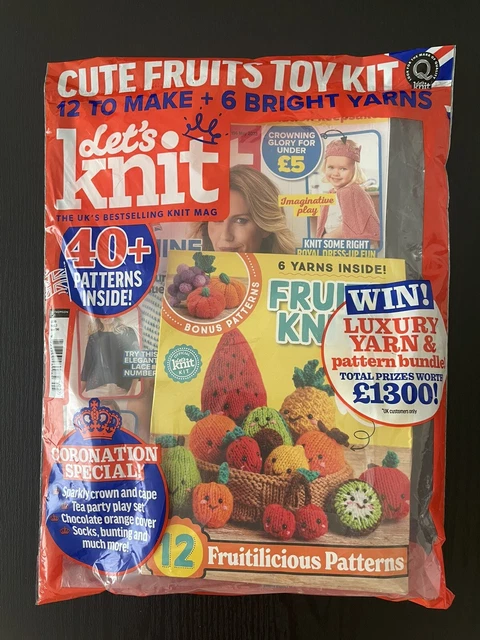 LET'S KNIT MAGAZINE May 2023 Cute Fruits Toy Kit: 12 to make + 6 Bright ...