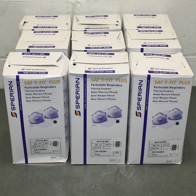 (180) HONEYWELL SPERIAN Respirator Face Masks 14110391, N1115 M/L, Saf ...