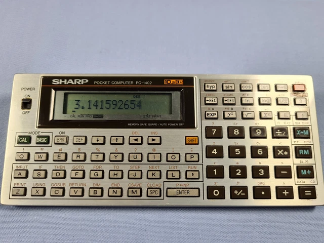TASCHENCOMPUTER SHARP PC1402; Basic-Taschenrechner; Handheld; Pocket ...