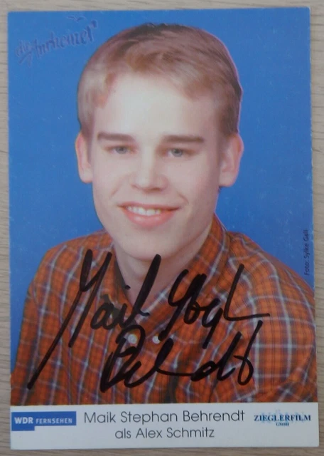 AUTOGRAMM DEUTSCHER SCHAUSPIELER Maik Stephan Behrendt "Die Anrheiner ...