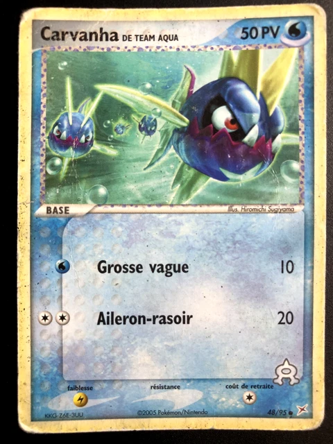 CARTE POKÉMON CARVANHA 48/95 EX Team Magma VS Team Aqua FR (port groupé) EUR 1,30 - PicClick FR