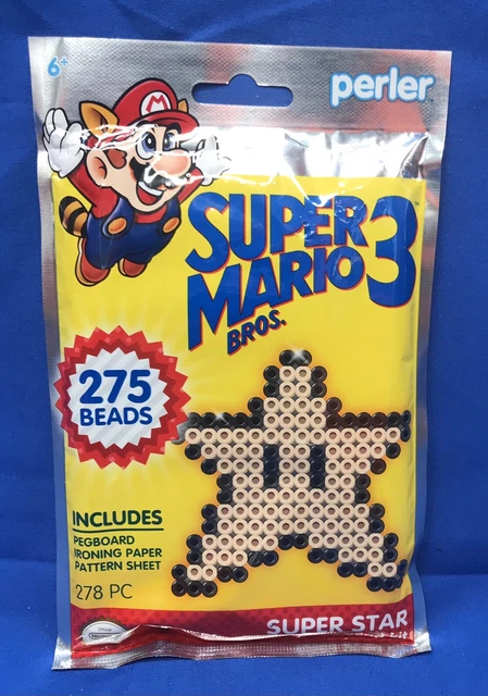 PERLER FUSED BEAD Kit Super Mario Bros. 3 275 Beads. Star £8.48 ...