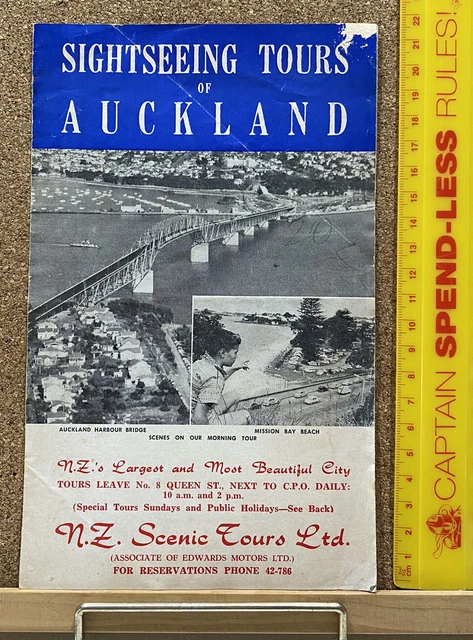 VINTAGE 1960S NEW ZEALAND SIGHTSEEING TOURS OF AUCKLAND TOURIST ...