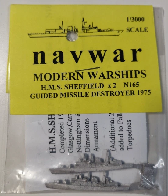 NAVWAR MODERN WARSHIPS - HMS Sheffield x2 - N165 - Falklands - 1/3000 ...