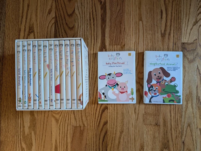 BABY EINSTEIN 12-DISC DVD Collection box set + 2 additional DVDS $42.02 ...