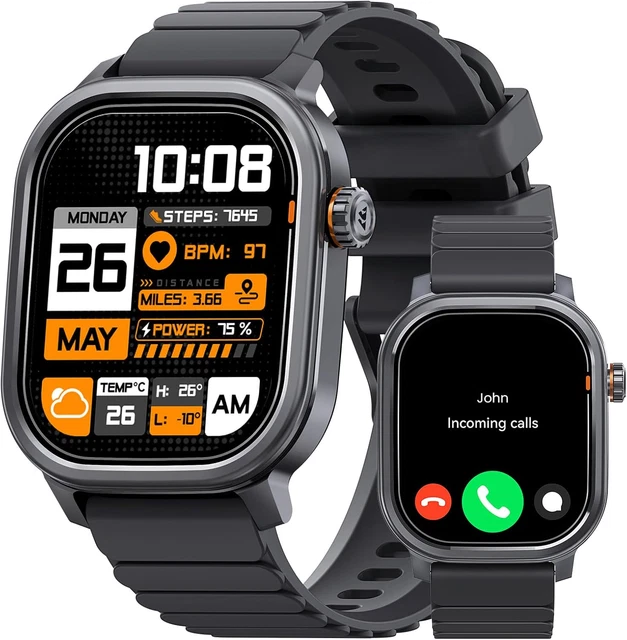 SMARTWATCH CON DISPLAY AMOLED 1,96" E Chiamate Bluetooth, Autonomia 18 ...