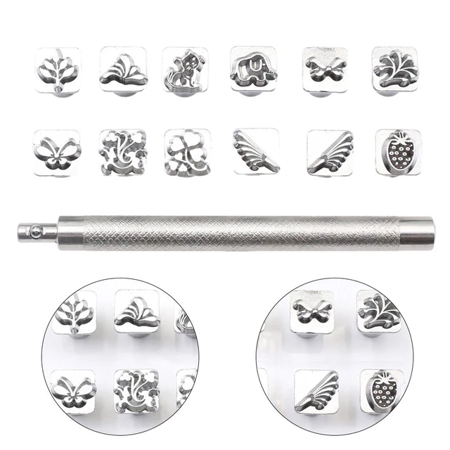 KIT COMPLET D'OUTILS artisanaux en cuir ensemble d'estampillage gaufrage animal EUR 22,62 ...