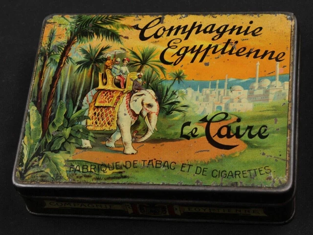 ALTE BLECHDOSE ÄGYPTEN Zigaretten Compagnie Egyptienne Le Cairo ...