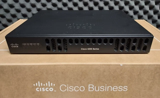 CISCO ISR4221 K9 Router NIM-1MFT-T1/E1 4221 Base Not Affected 1-YR ...