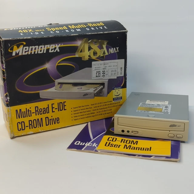 UNIDAD DE CD-ROM óptica Memorex 482E 48x IDE PATA beige retro 486 ...
