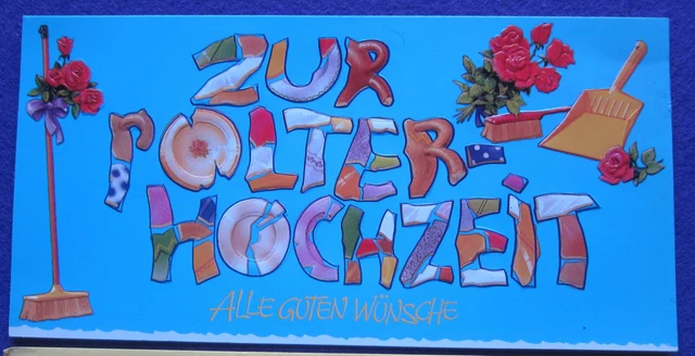 GLÜCKWUNSCHKARTE, ZUR POLTER Hochzeit, Alles Gute EUR 1,00 - PicClick DE
