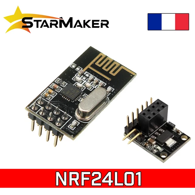 MODULE NRF24L01 ÉMETTEUR récepteur 2.4Ghz et adaptateur 5V wireless RF ...