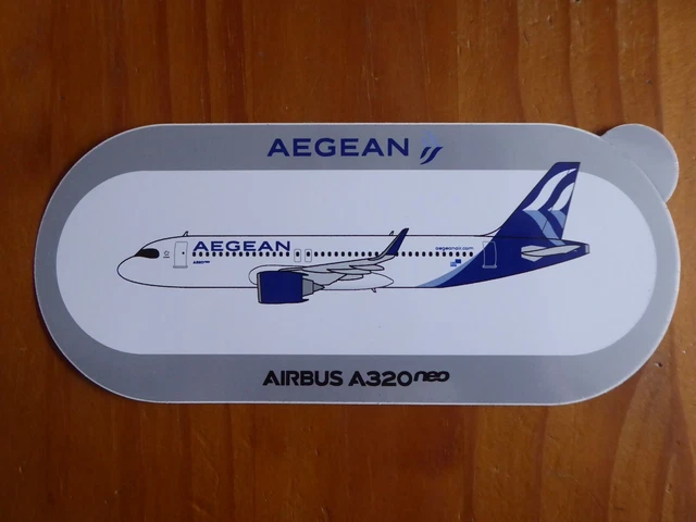 AUTOCOLLANT STICKER AUFKLEBER AIRBUS A320neo AEGEAN AIRLINES EUR 5,00 ...