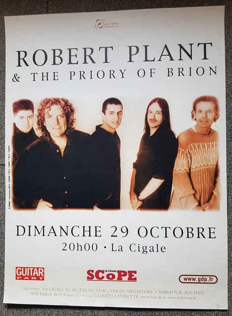 AFFICHE,POSTER CONCERT ROBERT Plant Paris 2000 Led Zeppelin EUR 19,00 ...