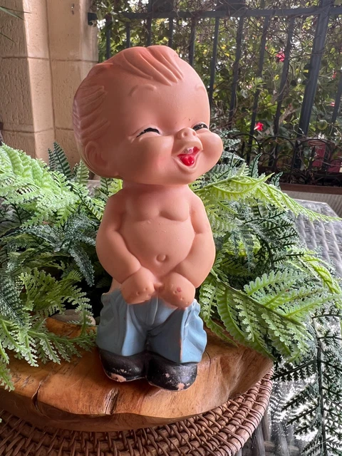 VINTAGE 60'S RUBBER Squeaky Cheeky Boy Toy $25.00 - PicClick AU