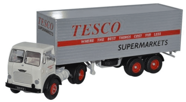 OXFORD DIECAST 1:76 Leyland Octopus With Box Trailer Tesco 76LO001 £14. ...