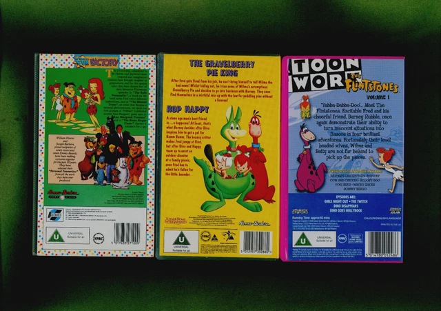 3 X THE FLINTSTONES Hanna Barbera CARTOON Network Pal VHS Video Tapes ...