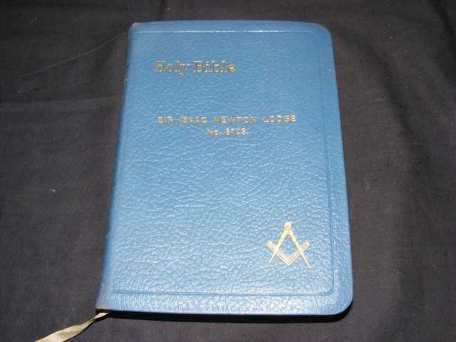 MASONIC HOLY BIBLE Sir Isaac Newton Lodge No. 8103 Reginald G J Morgan ...