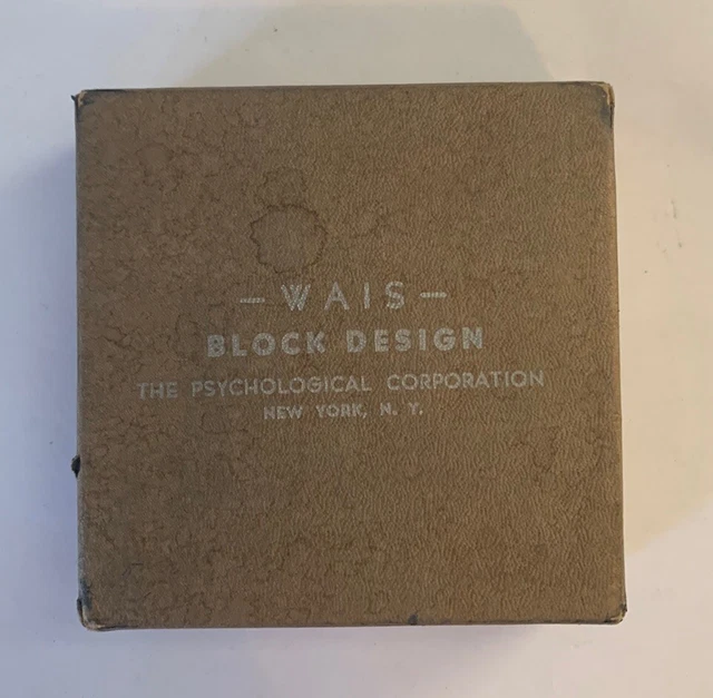 WAIS-R WECHSLER INTELLIGENCE Waage Block Design WAIS/WISC kein Buch ...