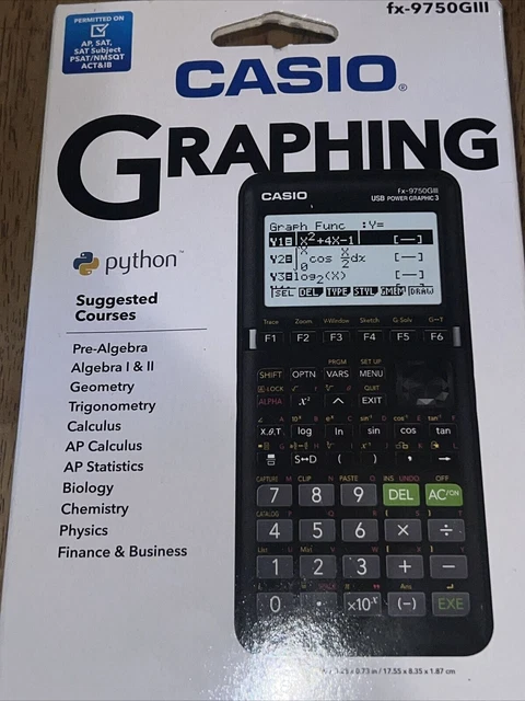 CASIO FX-9750GIII GRAPHING Calculator Python Text Book Display BRAND ...