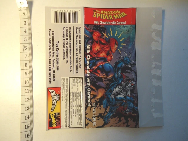 SPIDER-MAN CHOCOLATE CANDY BAR WRAPPER vs MORBIUS *RARE* True ...