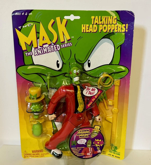 THE MASK ANIMATED Series Mask Action Figure Toy Island 1997 Head ...