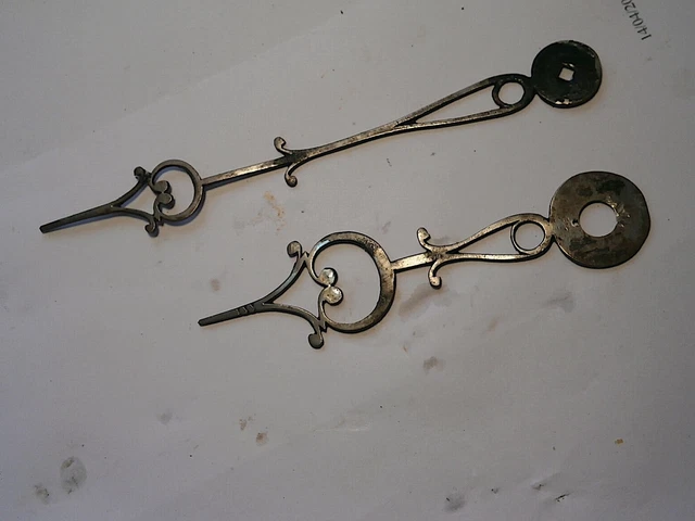 PAIR OF STEEL longcase clock HANDS C1800 £47.52 - PicClick UK
