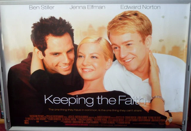 CINEMA POSTER: KEEPING THE FAITH 2000 (Quad) Ben Stiller Edward Norton ...