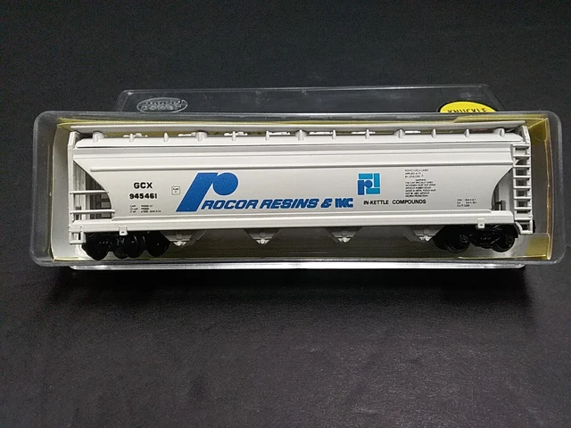 MODEL POWER N Scale 55' Cylindrical Hopper Procor Resins GCX #945641 ...