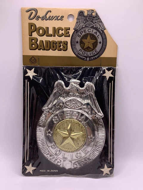 VINTAGE 50S/60S DELUXE Police Badges Special Police Toy Badge £8.50 ...