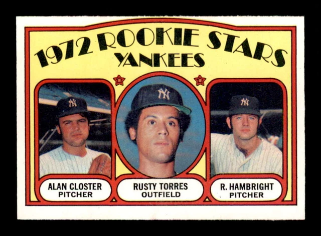 1972 O-PEE-CHEE #124 recrues Closter/Torres/Hambright Yankees EX/EX+ ...
